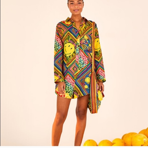 FARM Rio | Pants & Jumpsuits | Farm Rio Smiley Romper | Poshmark